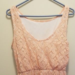 Body Central | Dresses | Pink And White Lace Dress | Poshmark